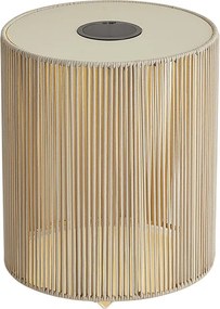 Moderní venkovní stolní lampa béžová vč. LED dobíjecí a solární IP54 - Rope