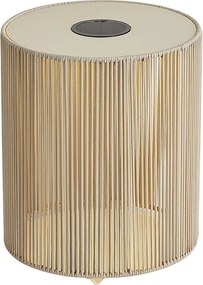 Moderní venkovní stolní lampa béžová vč. LED dobíjecí a solární IP54 - Rope