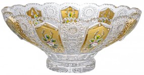 Broušená mísa, Zlatá, Royal Crystal, 30,5 cm