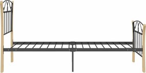 Rám postele černý kov 90 x 200 cm 324883