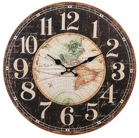 Clayre & Eef Nástěnné hodiny The World, 34 cm