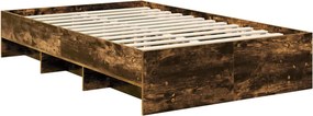 Rám postele s čelo Kouřový dub 120 x 123 cm Kompozitní dřevo 3408869