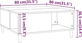 vidaXL Konferenční stolek 80 x 80 x 36,5 cm kompozitní dřevo [821092] Barva: hnědý dub