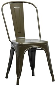 OnaDnes -20% Hoorns Tmavě zelená kovová jídelní židle Dean