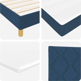 Postel s boxspringem s polštářem Modrá 200 x 100 cm textil 3341285
