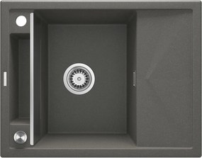 Aplomo Magnetic 64 granitový dřez s odkapávačem, antracit metalic