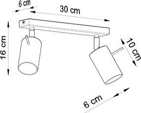 Sollux Lighting Stropní svítidlo RING 2 černé
