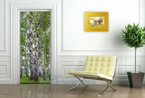 AG Design Fototapeta na dveře Březový háj FTN v 2896, rozměr 90x202cm