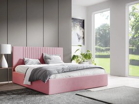Eka Čalouněná postel LINA 180x200 cm Barva látky Trinity: Černá (Trinity 2316), Úložný prostor: Bez úložného prostoru