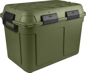 Box s víkem Q-Line, 79 × 54,5 × 54,5 cm, 160 l, zelený