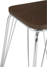 Stolička z jilmového dřeva ve stříbrné barvě/v přírodní barvě District – Premier Housewares