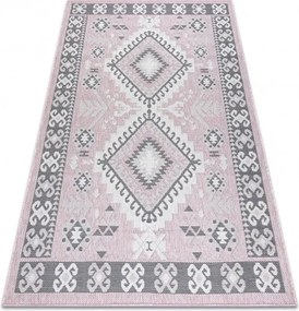 Kusový koberec Sion Sisal Aztec 3007 pink/ecru – na von aj na doma, 80x150, ružová, chodba / predsieň, Dywany Łuszczów