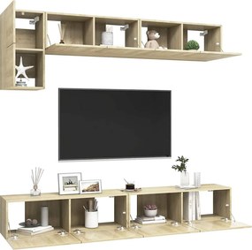 5dílný set TV skříněk dub sonoma kompozitní dřevo 3079009