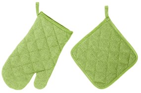 Set limetkově zelené chňapky a rukavice Casa Selección