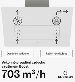 Klarstein SleekAir digestoř | A+++ | 717 m³/h | dotykové ovládání | LED | 60 cm