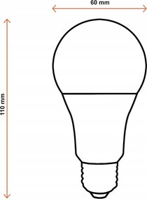 BERGE LED žárovka - MILIO - E27 - A60 - 12W - 1000Lm - studená bílá