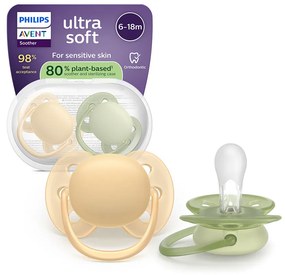 PHILIPS AVENT Šidítko Ultrasoft Premium neutral 6-18 m 2 ks Philips Avent