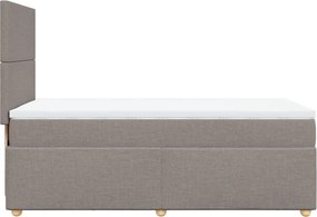Box spring postel s matrací taupe 90x200 cm textil 3293460