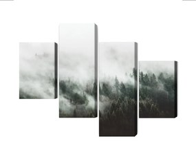 Vícedílný obraz 3D Mlhavá Lesní Krajina Nedostatek Nedostatek Přírodní plátno 240x150