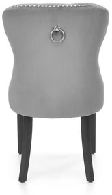 Jídelní židle MIYA — masiv, látka, šedá
