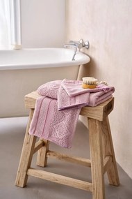 Pip Studio ručníky z bavlněného froté Soft Zellige, lila (Luxusní ručníky z bavlněného froté v designu Soft Zellige v barvě lila)