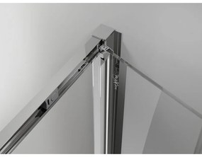 Mexen Exo, sprchový kout se skládacími dveřmi 100 x 100 cm, 6mm čiré sklo, chromový profil, 816-100-100-01-00