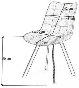 LuxuryForm DESIGN Židle ORLEN VELUR - vínová - SET 4 ks