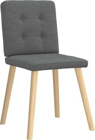 Jídelní židle 4 ks tmavě šedé textil 3315169