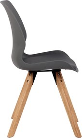 Židle Luna plast – šedá