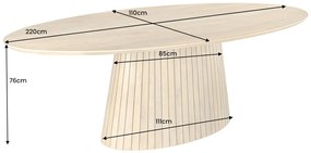 Oválný jídelní stůl Movement 220 cm mango