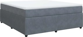 Box spring postel s matrací tmavě šedá 180x200 cm samet 3285657
