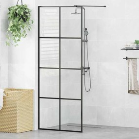 Zástěna do průchozí sprchy čiré ESG sklo 80 x 195 cm černá 151033