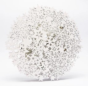 3D LED svítící vločka na baterie 26 × 29 × 3,2 cm teple bílá, IP20 interiér, AA