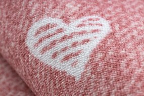 Koberec HEARTS kruh Jeans  - růžový