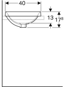 Geberit VariForm Zápustné umyvadlo 55 x 40 cm bez přepadu, bílá 500.738.01.2