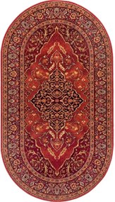Kusový koberec Leyla vínový - ovál (ruby) 200 x 300 cm ovál