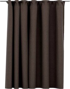 Zatemňovací závěs s háčky vzhled lnu taupe 290 x 245 cm 321207