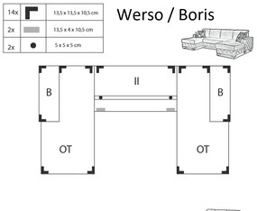 Sedací souprava BORIS do U