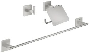 Grohe QuickFix Start Cube - Set koupelnových doplňků 3 v 1, supersteel 41124DC0