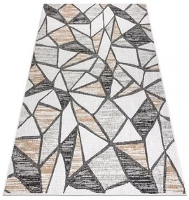 koberec SISAL COOPER Mozaika 22208 ecru / černý velikost 160x220 cm | krásné koberce cz
