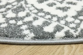 Koberec Lima G757A mandala, krémový / šedý kruh