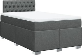Box spring postel s matrací tmavě šedá 120x190 cm textil 3288135