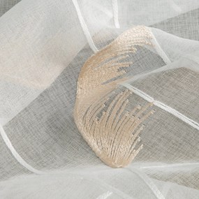 ZÁCLONA NA KROUŽCÍCH ABBIE 140X250 CM VZOROVANÉ