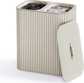 Béžový bambusový koš na prádlo 2x45 l Tota Luxe – Joseph Joseph