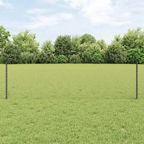 Hexagonální plot s podpěrou 100 x 0,5 m Ocel potažená PVC Šedá 3336918