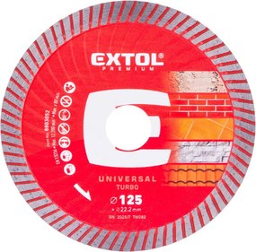 Diamantový řezný kotouč turbo 125 × 22,2 × 2 mm EXTOL PREMIUM 8803052