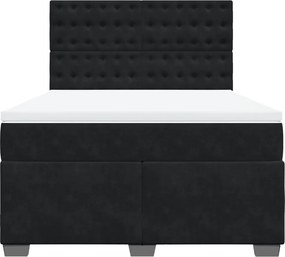 Box spring postel s matrací černá 140 x 190 cm samet 3293220