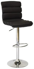 Barová židle Arete, černá / stříbrná