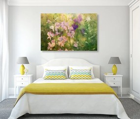Obraz akvarelový kresba horské rostliny Varianta: 120x80