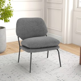 Costway Armless Accent Chair s Teddy Fleece potahem a křeslem pro volný čas